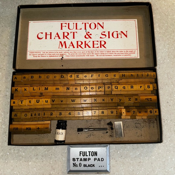 fulton | Other | Vtg Fulton Sign And Price Markers With Accessories ...